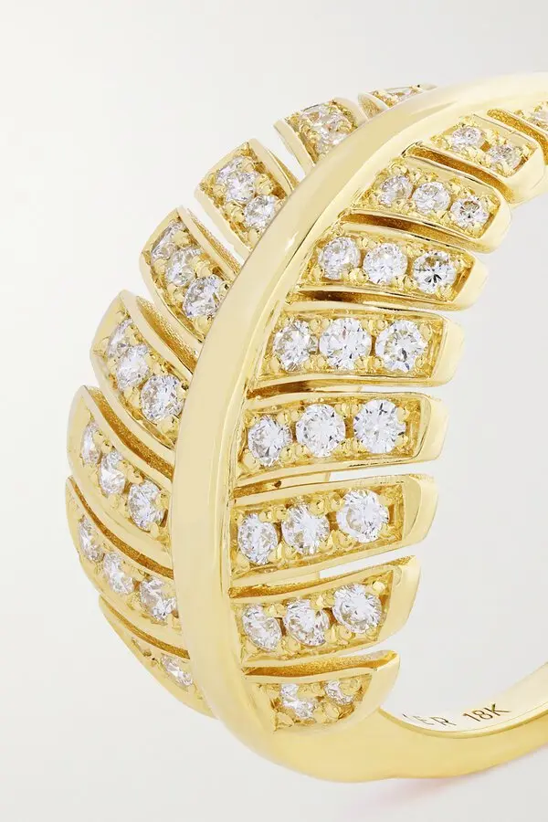 JENNIFER MEYER Small Leaf Diamond Ring
