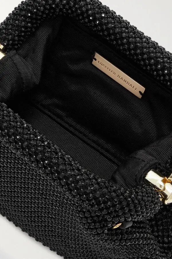 LOEFFLER RANDALL Doris Crystal-embellished Mesh Clutch