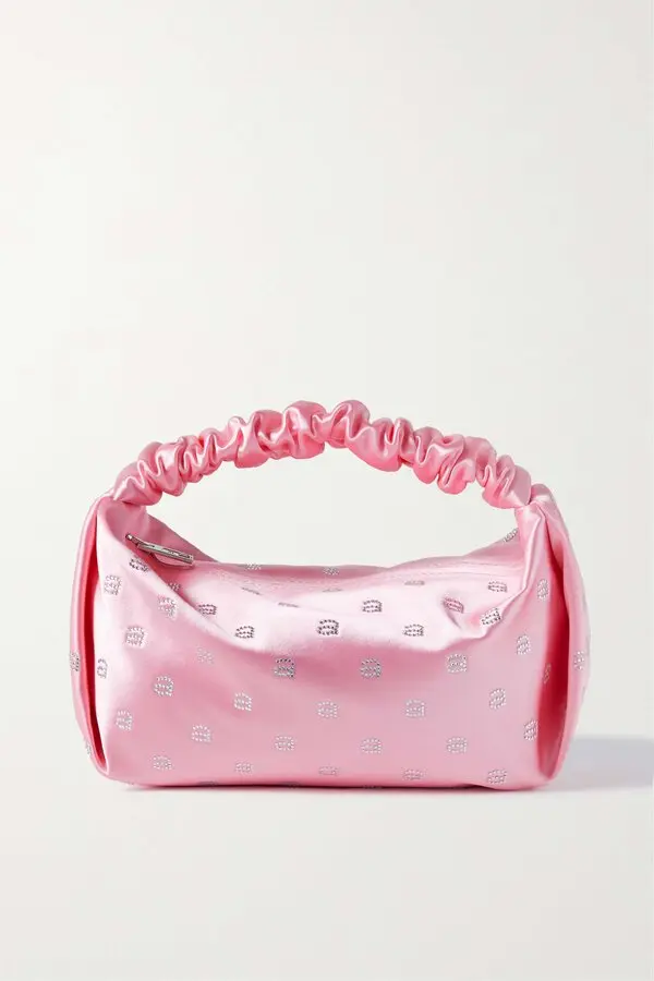 Alexander Wang Mini Crystal-embellished Satin Tote