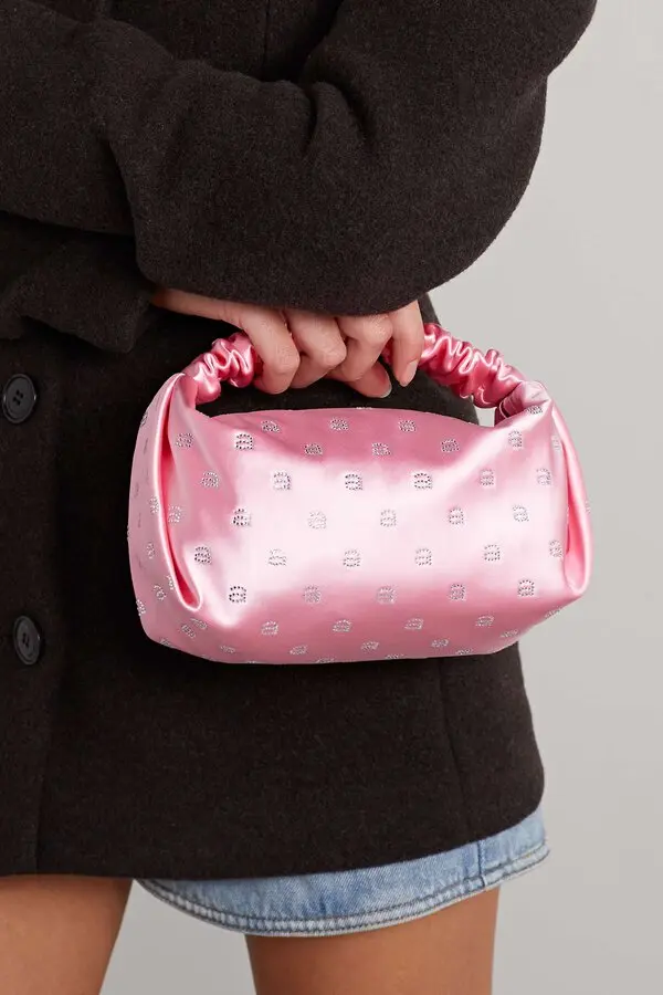 Alexander Wang Mini Crystal-embellished Satin Tote