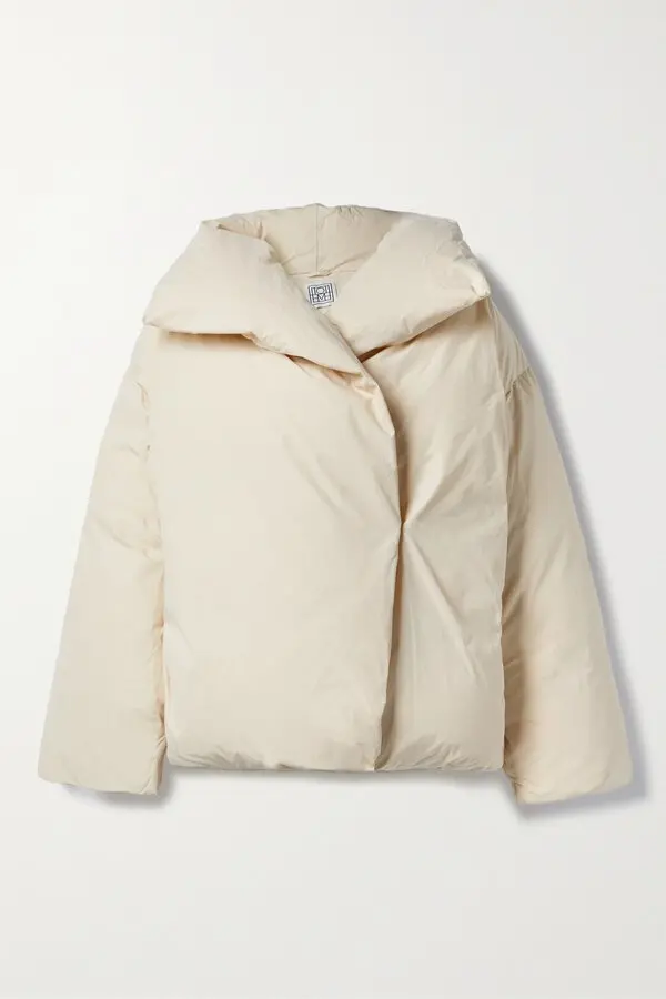 TOTEME Signature Cotton-blend Shell Down Jacket