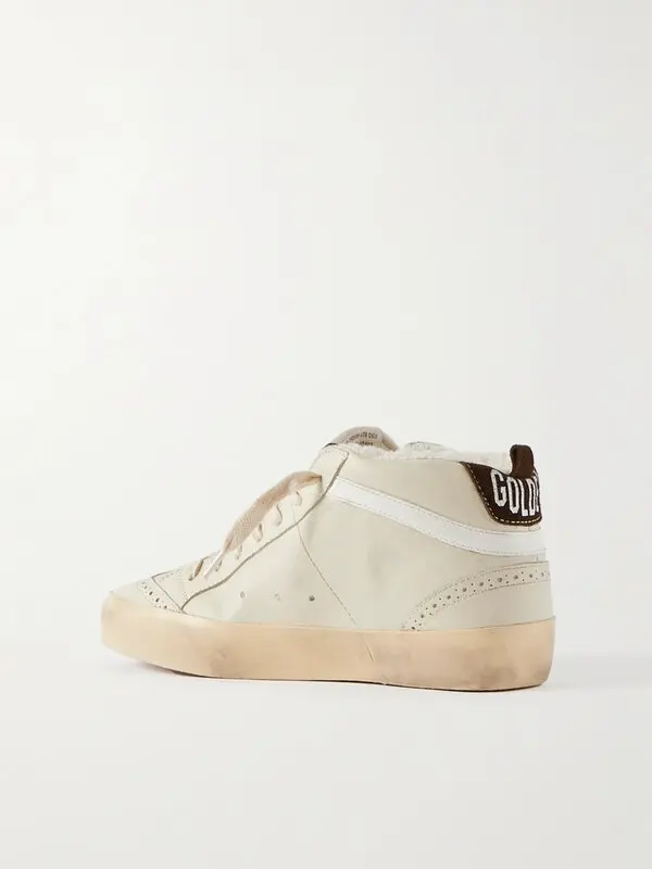 GOLDEN GOOSE Superstar Shearling-lined Leather Sneakers