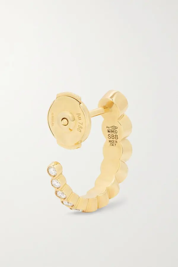 Sophie Bille Brahe Boucle Ensemble 18-karat Diamond Single Hoop Earring - Gold