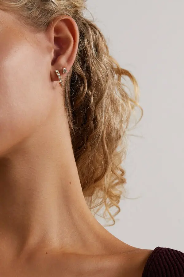 Sophie Bille Brahe Boucle Ensemble 18-karat Diamond Single Hoop Earring - Gold