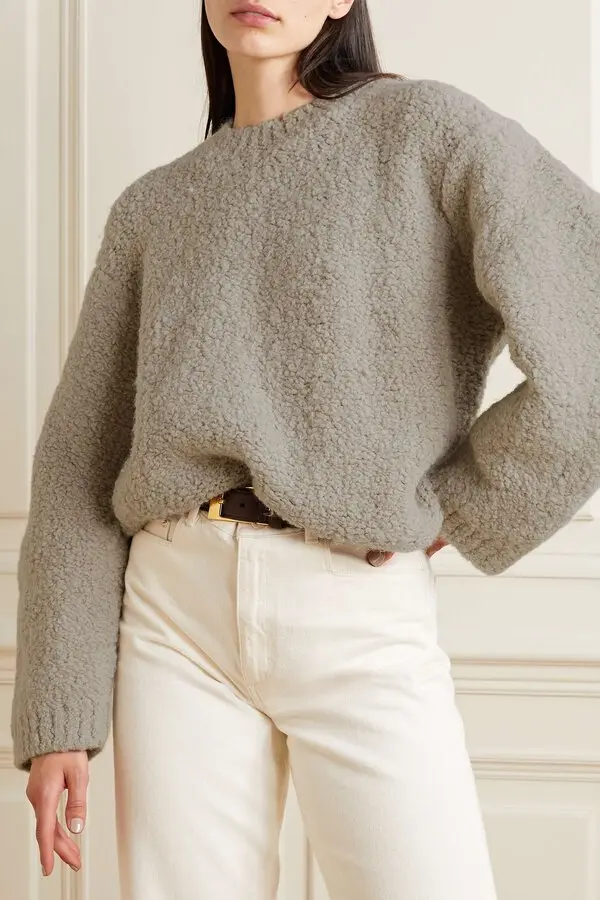 LAUREN MANOOGIAN Astrakhan Alpaca And Wool-blend Sweater