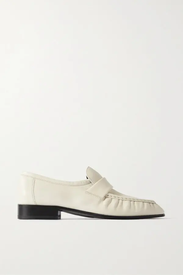 THE ROW Leather Loafers - Ivory