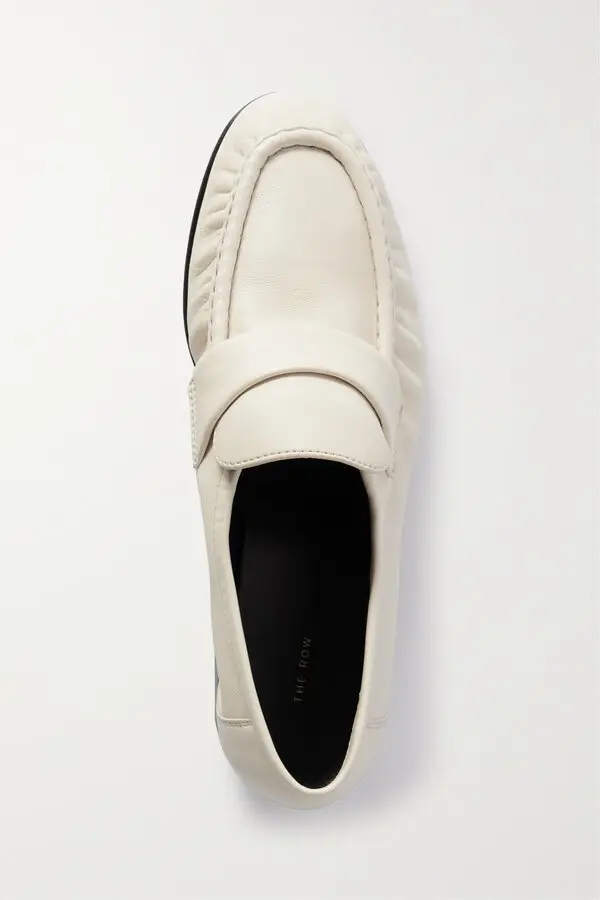 THE ROW Leather Loafers - Ivory