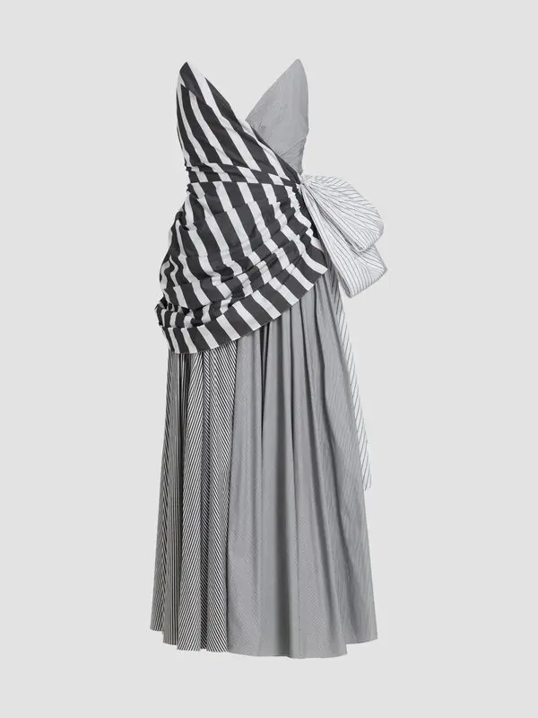 Christopher John Rogers Strapless Draped Gown