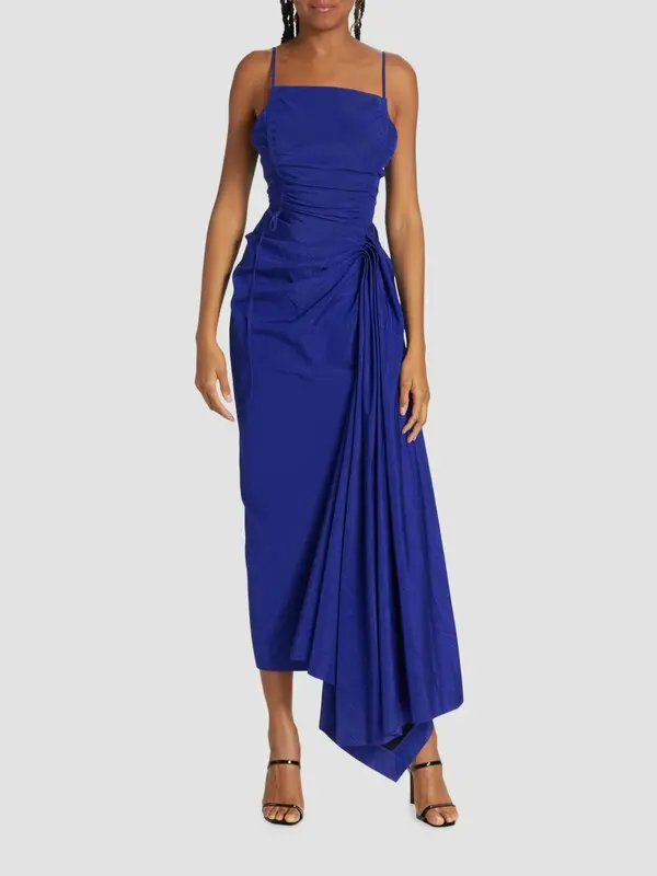 JASON WU Draped Ruched Midi-dress