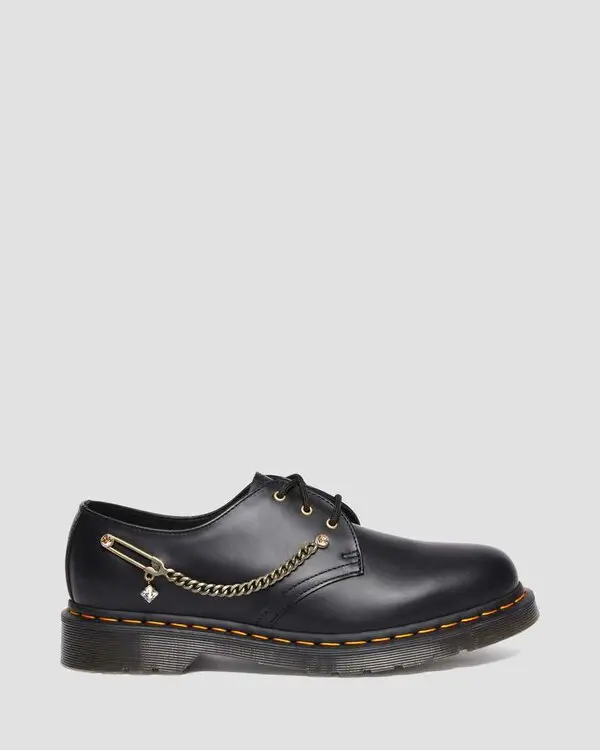 Dr. Martens 1461 Swarovski Leather Oxford Shoes - Black | Editorialist