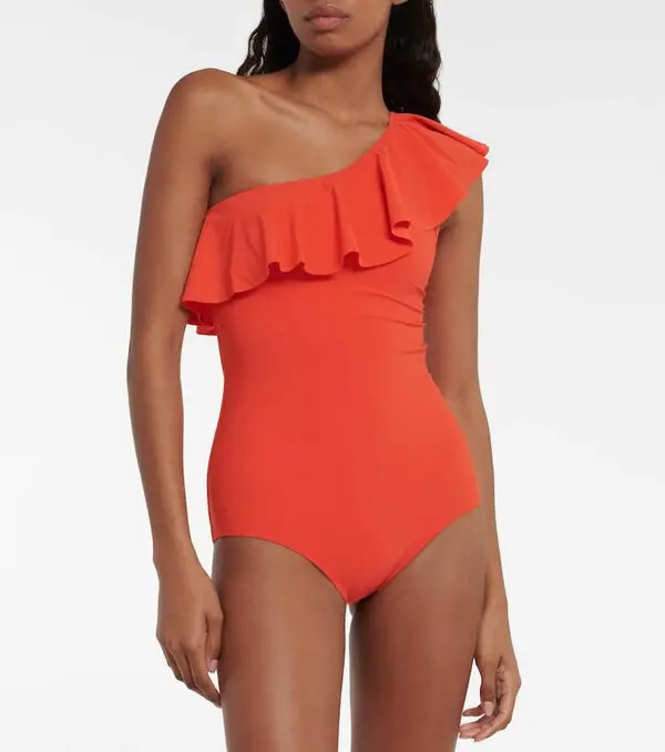 Isabel Marant Sicilya One-shoulder Swimsuit - Orange