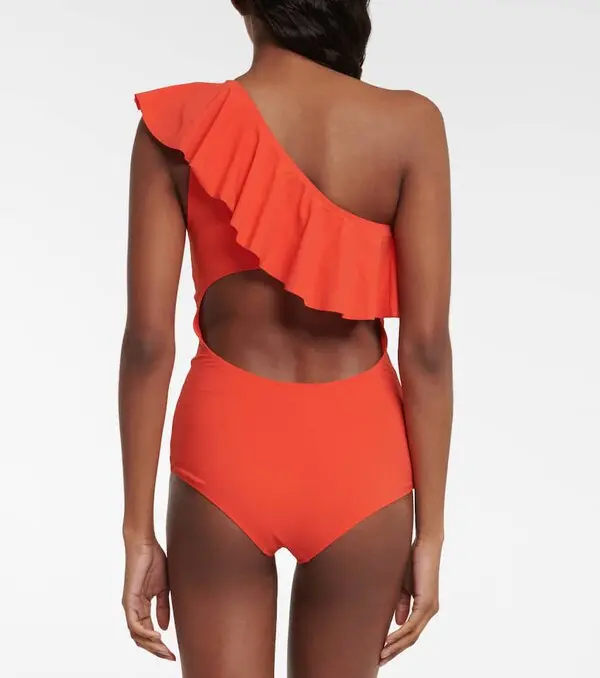 Isabel Marant Sicilya One-shoulder Swimsuit - Orange