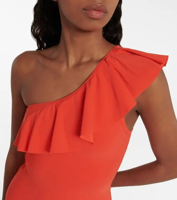 Isabel Marant Sicilya One-shoulder Swimsuit - Orange