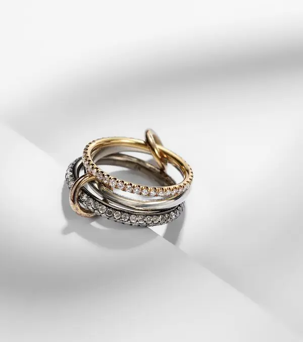 SPINELLI KILCOLLIN Linked Diamond Rings - Multicoloured