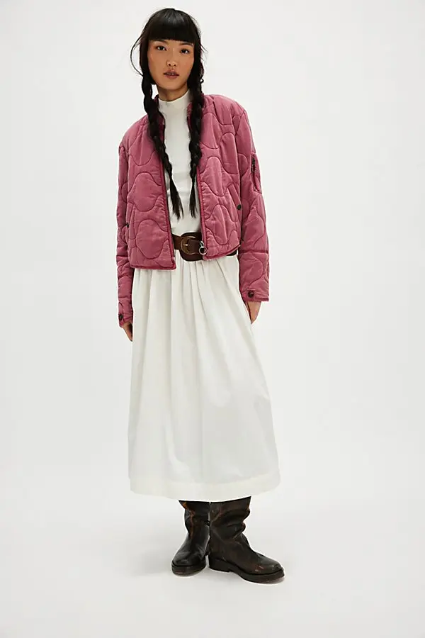 Free People Aura Liner Jacket - Beau Berry