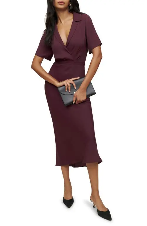 Reformation Danika Midi Dress In Prune - 25% Off | Editorialist