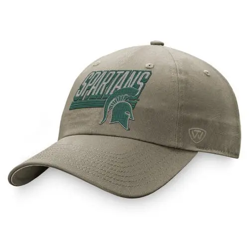 Top Of The World Michigan State Spartans Slice Adjustable Hat - Khaki