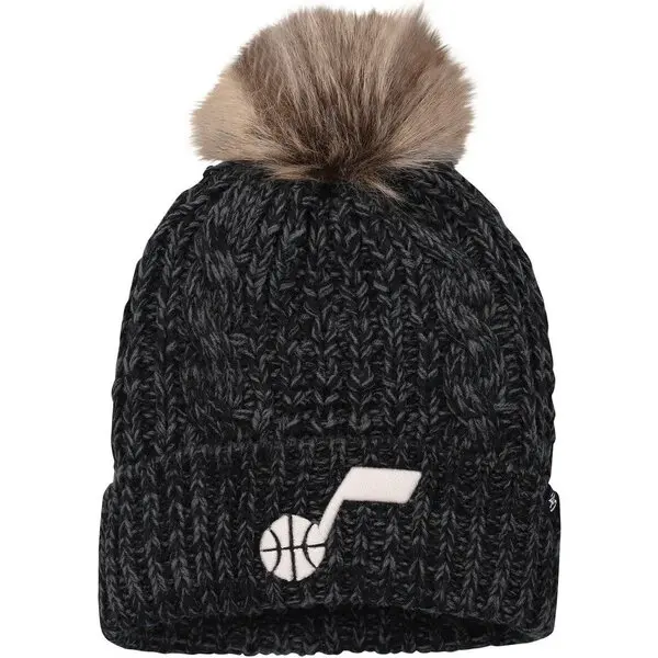 '47 Utah Jazz Meeko Cuffed Knit Hat With Pom - Black