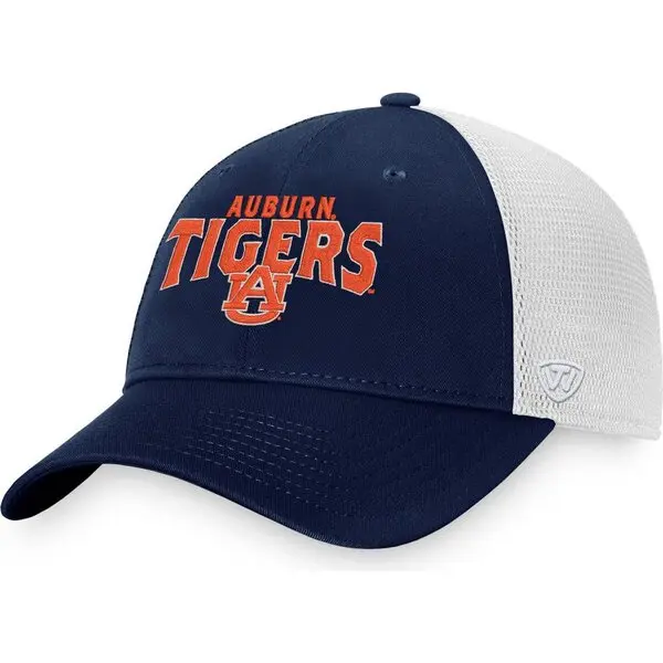 Top Of The World Auburn Tigers Breakout Trucker Snapback Hat - Navy