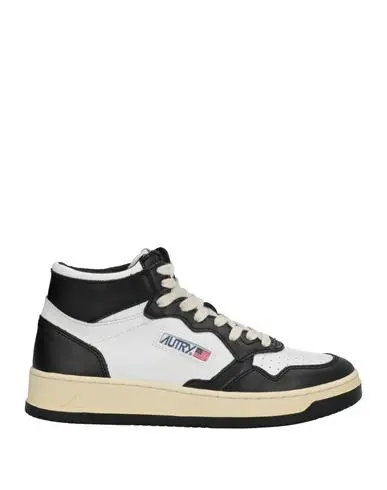AUTRY Bright Soft Leather High-top Sneakers - Black