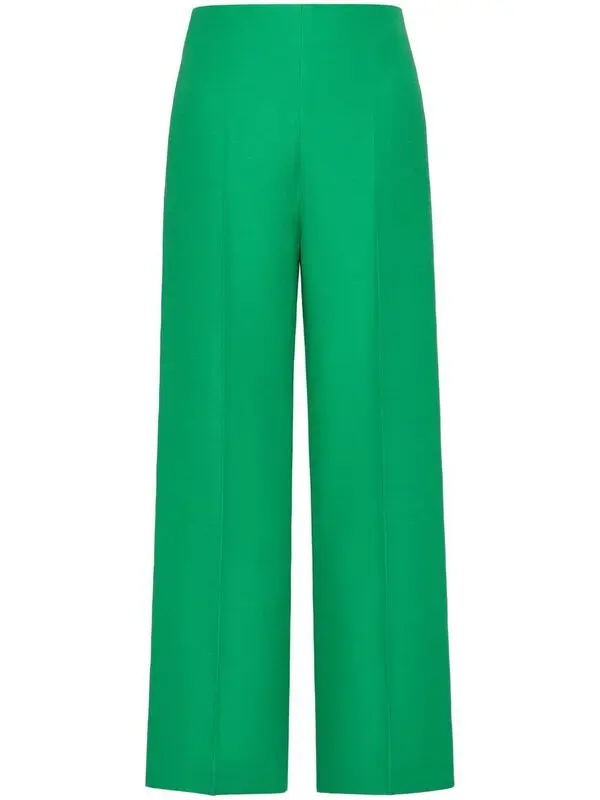 Valentino Garavani Wide-leg Wool-silk Trousers