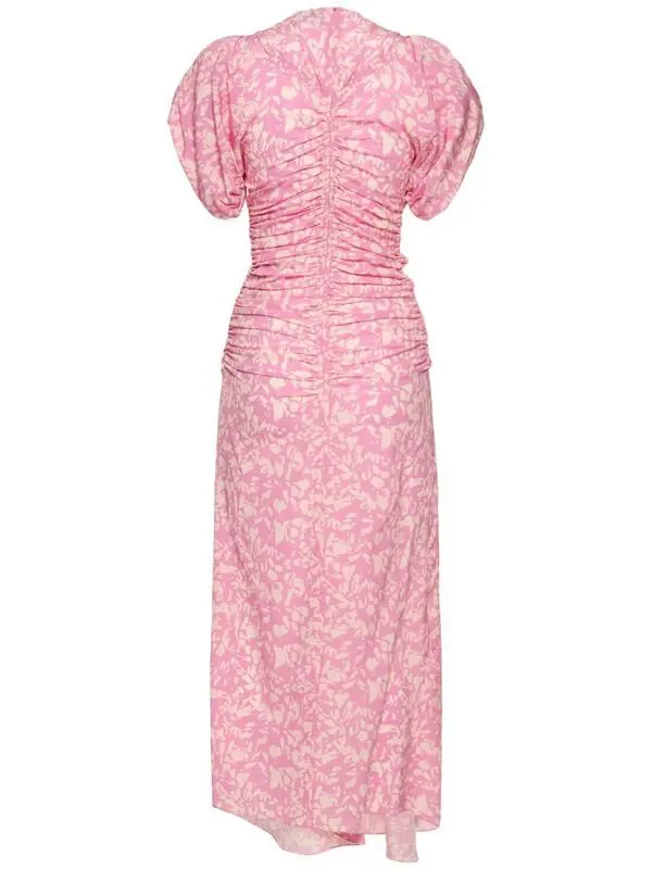 Isabel Marant Lilia Printed Stretch Silk Midi Dress