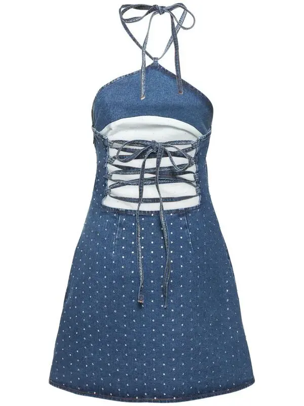 giuseppe di morabito womens denim mini dress blue Buy Embellished Cotton - At 60% Off and more. BFCM24 Amarra 88948 | Strapless SELECT SIZE:L