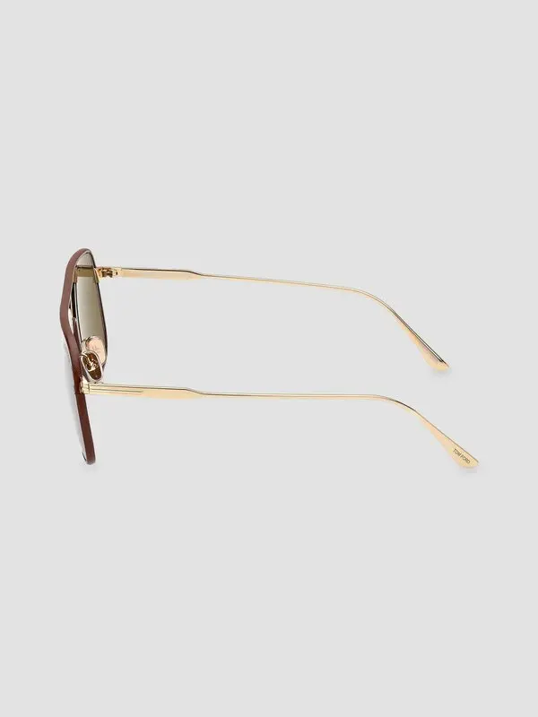 TOM FORD 59mm Pilot Metal Sunglasses