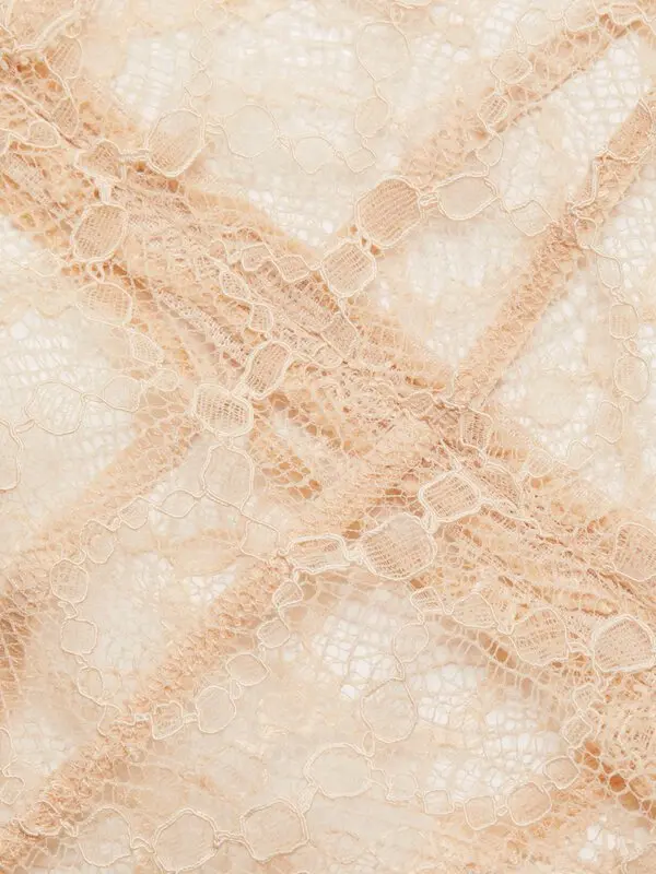 Kiki De Montparnasse Mon Cheri Sheer Lace Bodysuit - Blush