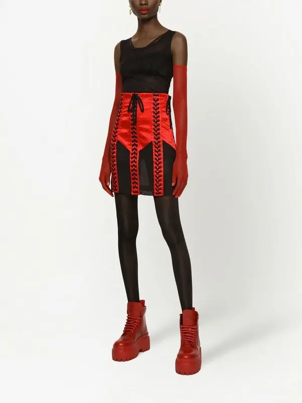 Dolce & Gabbana Eyelet-detail Corset Mini Skirt