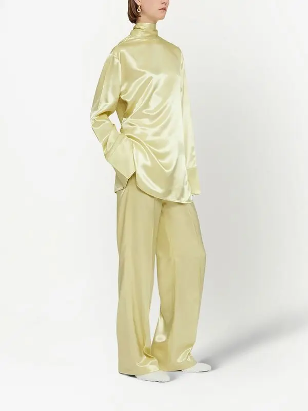 JIL SANDER Roll-neck Satin Blouse