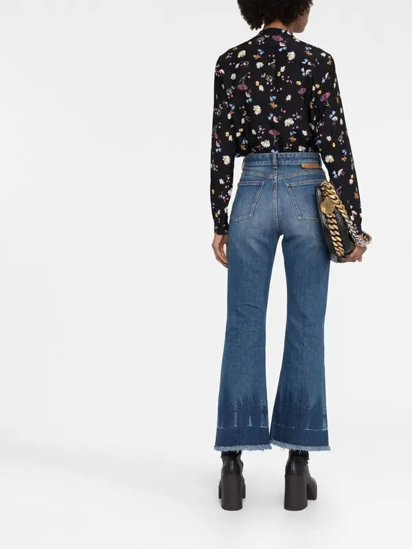 Stella McCartney Frayed-edge Cropped Jeans