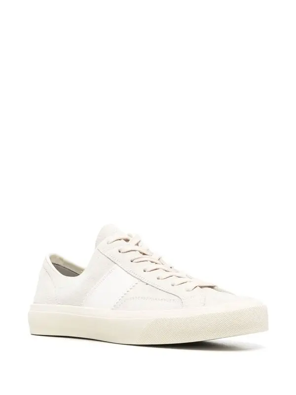 TOM FORD Logo-patch Lace-up Sneakers - Neutrals