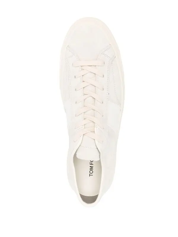 TOM FORD Logo-patch Lace-up Sneakers - Neutrals