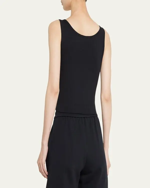 Eterne Terne Cropped Tank Top - Black