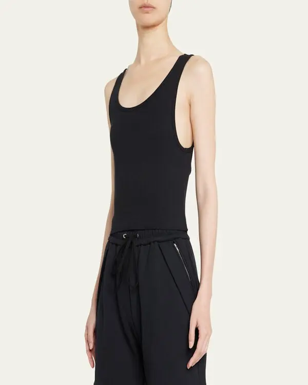 Eterne Terne Cropped Tank Top - Black