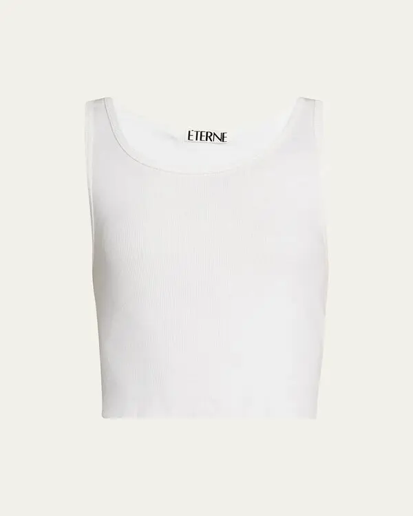 Eterne Terne Cropped Tank Top - Ivory