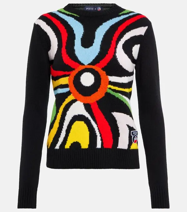 Emilio Pucci X Fusalp Marmo Wool Sweater - Black