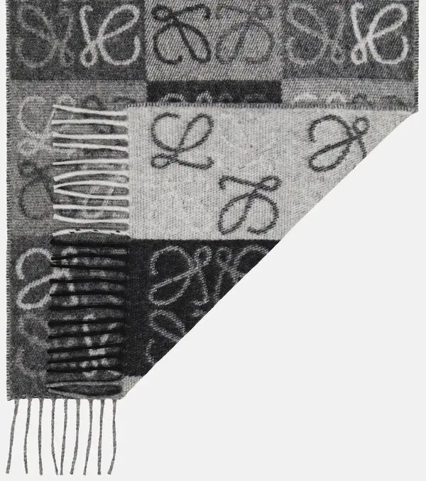 Loewe Anagram Wool And Cashmere Scarf