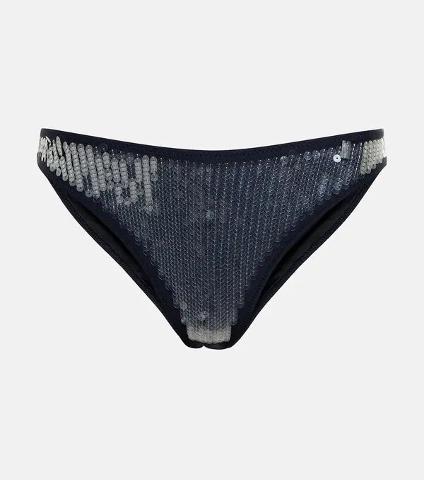 JEAN PAUL GAULTIER Sequined Bikini Bottom - Blue