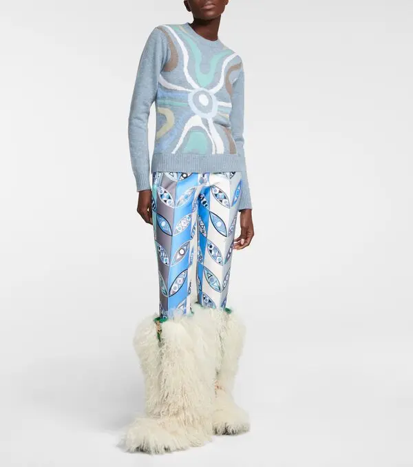 Emilio Pucci X Fusalp Marmo Wool Sweater - Blue