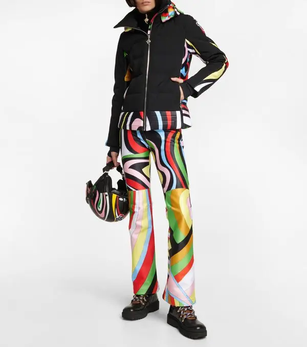 Emilio Pucci X Fusalp Printed Leather Ankle Boots