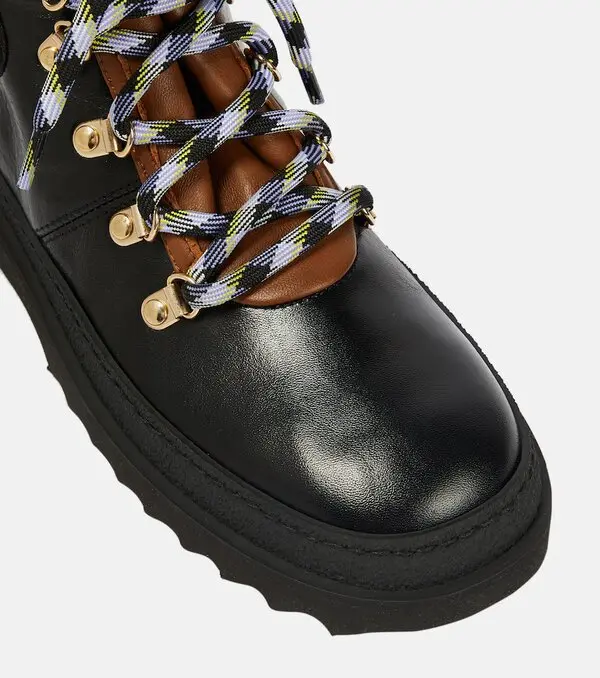 Emilio Pucci X Fusalp Printed Leather Ankle Boots