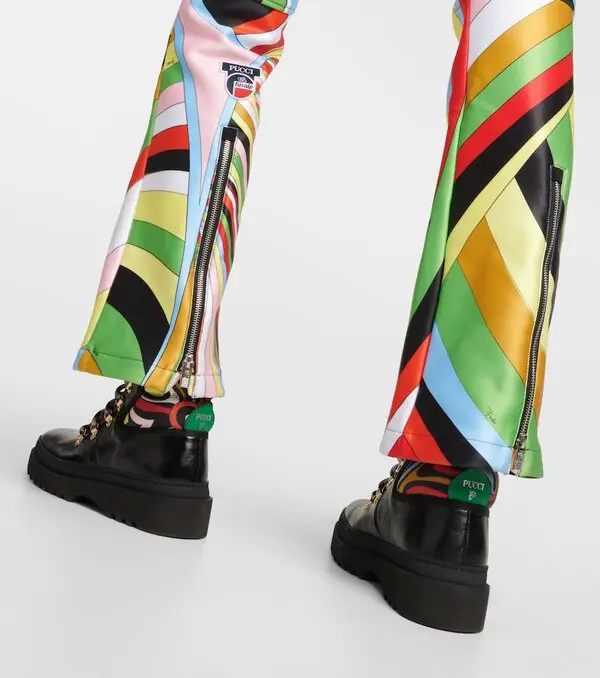 Emilio Pucci X Fusalp Printed Leather Ankle Boots