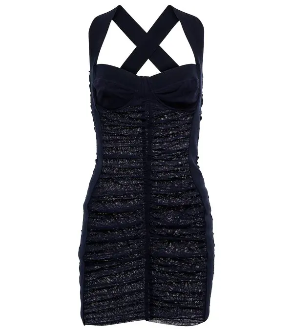 Jean Paul Gaultier Ruched Mesh Bustier Minidress