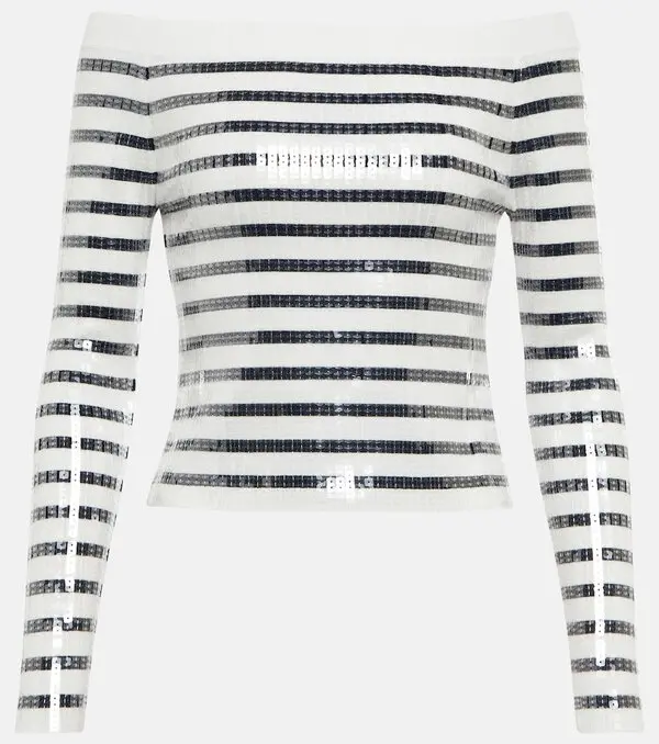 JEAN PAUL GAULTIER Sequined Striped Sweater - Multicoloured