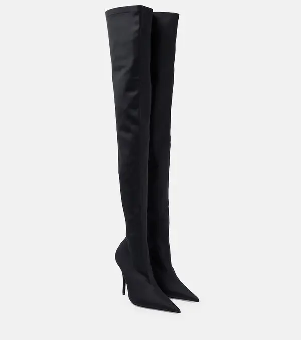 Balenciaga Knife Over-the-knee Sock Boots - Black