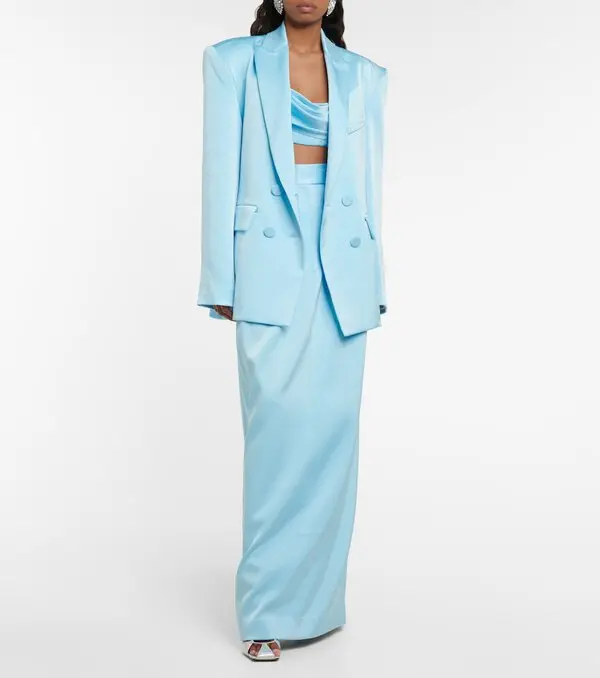 Alex Perry Wells Crêpe Satin Blazer