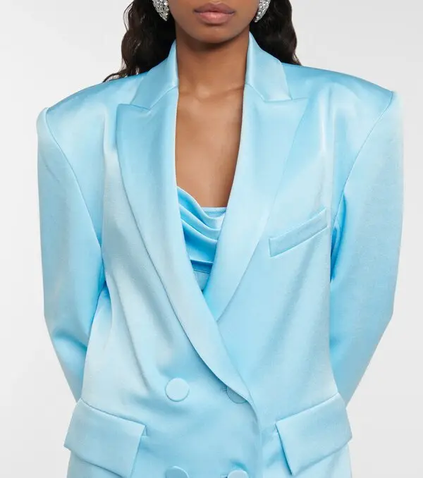 Alex Perry Wells Crêpe Satin Blazer