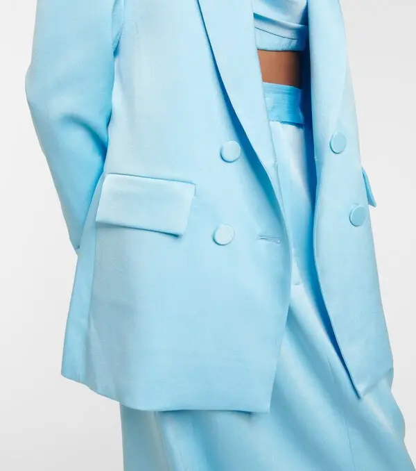 Alex Perry Wells Crêpe Satin Blazer